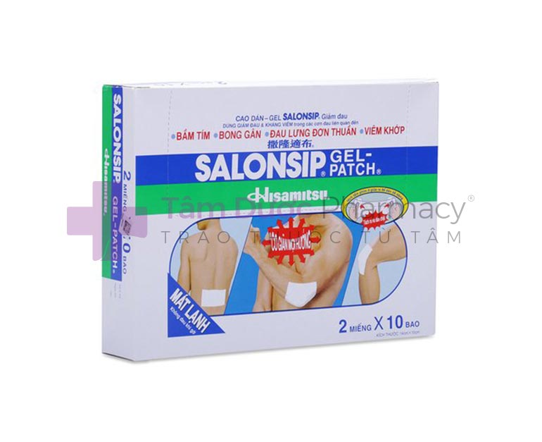 CAO DÁN - GEL GIẢM ĐAU, KHÁNG VIÊM SALONSIP GEL-PATCH (2 MIẾNG X 10 GÓI ...